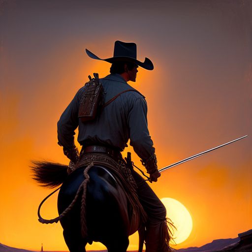 Cowboy Throwing Lasso