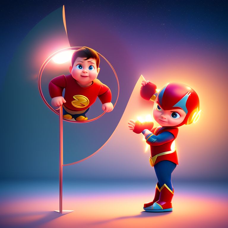 Cute Flash Hero Cartoon