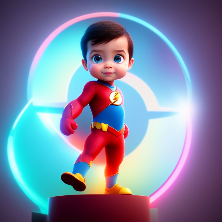 Cute Flash Hero Cartoon