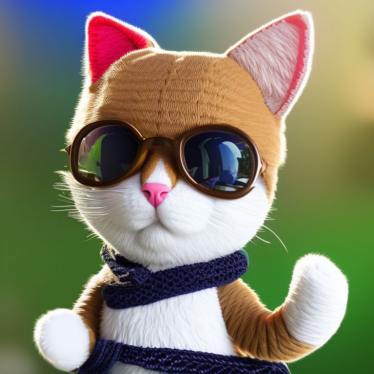 Arshadkhan: A cute amigurumi Cat anime , CyberneticPunk, gouache ...