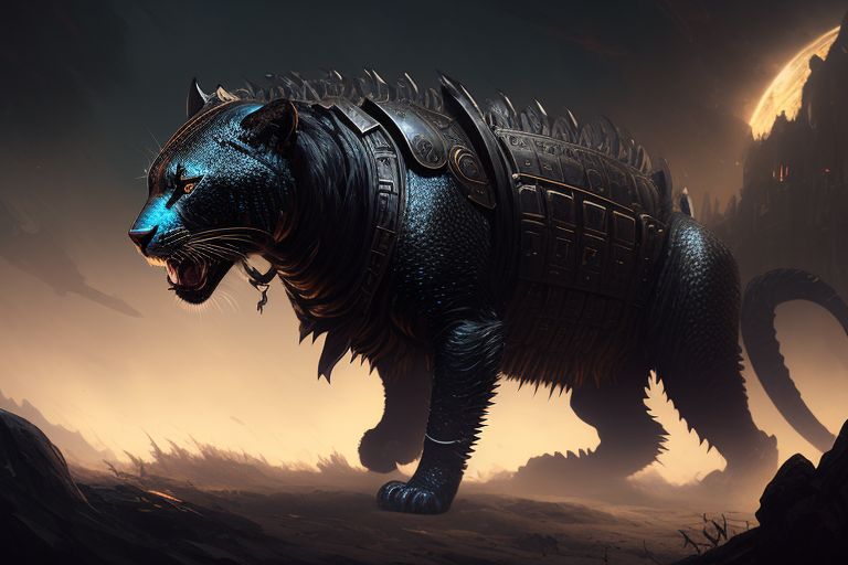 another-bear644: Black Jaguar Cub, scorpion tail and, wearing full ...