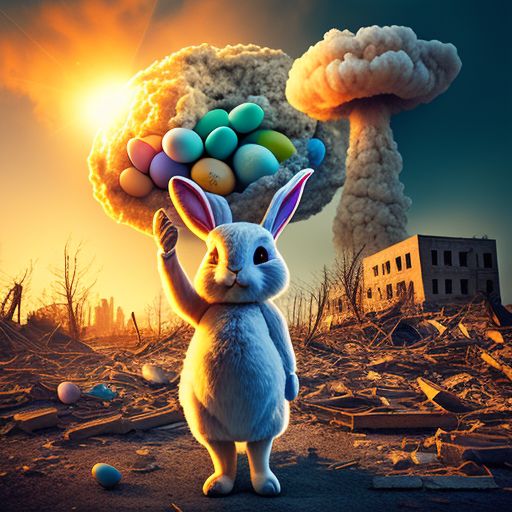 clear-ram785: Easter bunny holding a basket of Easter eggs with a ...