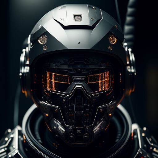 wrongplanet: Cyborg wearing a helmet connected by cables, facing camera ...