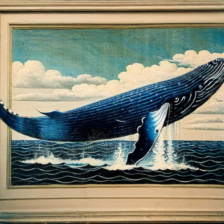 Blue Whale Painting
