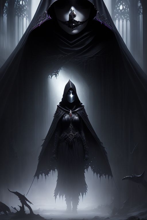 Cloaked Woman Art