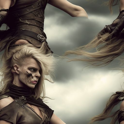 yearly-ant239: a fierce woman Viking warrior in the midst of battle ...