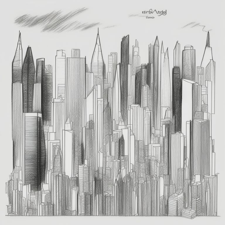 Simple Pencil Drawings Of Cities