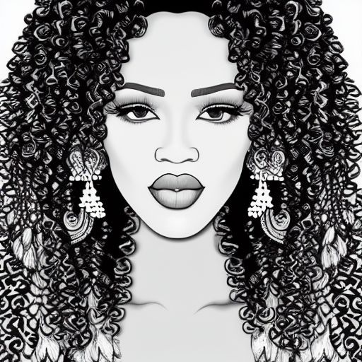 Curly Hair Coloring Page