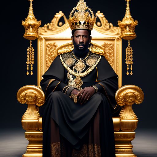 King Sitting On Throne