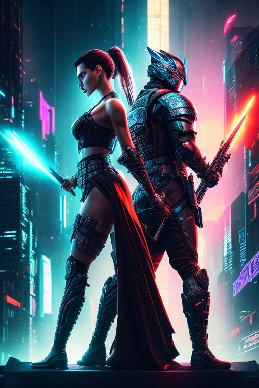 Futuristic Female Warrior