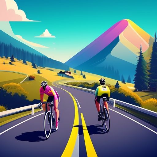 forked-panda905: Generate an image of a high-intensity ultra cycling ...