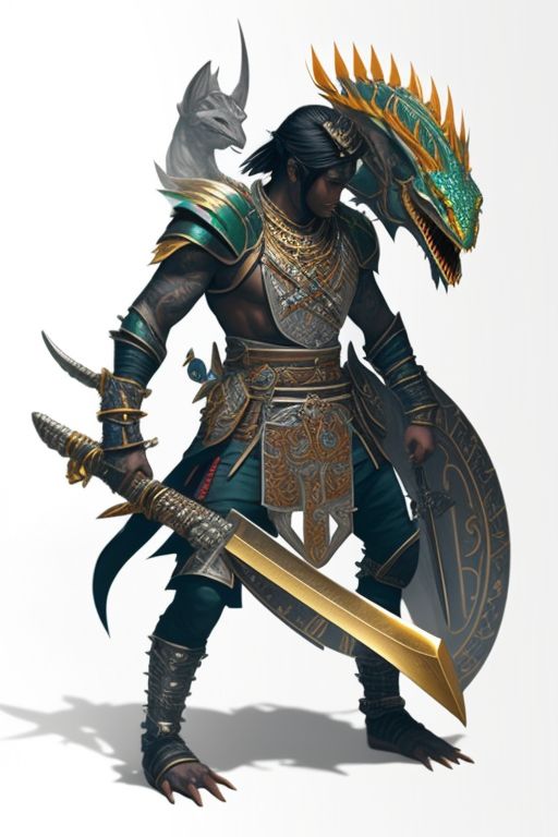 mushy-goat754: a Māori-Themed Warrior Tuatara Lizardman Lizard man ...