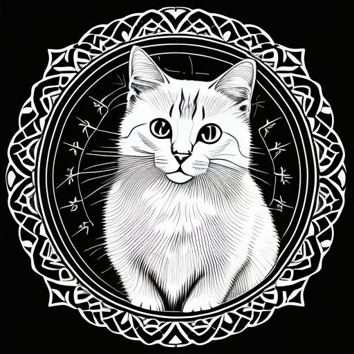 Hannalux A Drawing Of A Cat Minimalist Hand Drawn Illustration
