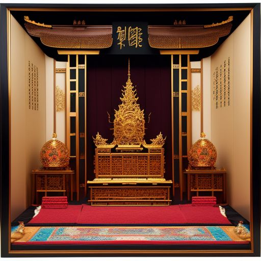 irwintay96: An Imperial Chinese throne room with a wise emperor wearing ...