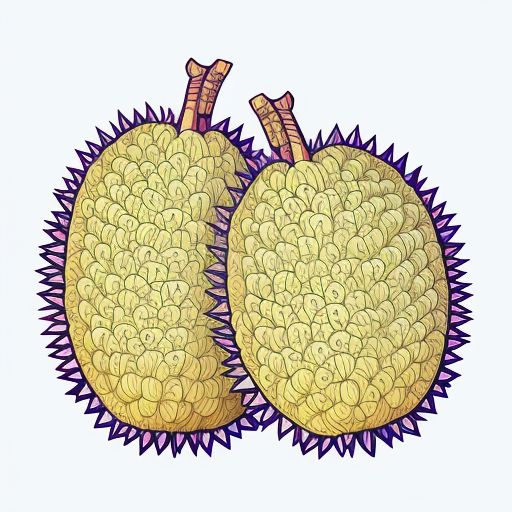 Durian Fruit Drawing