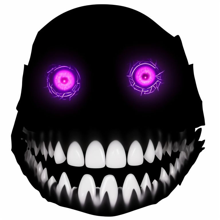 lame-rook804: VOID is a pure black face with glowing scribbled purple ...