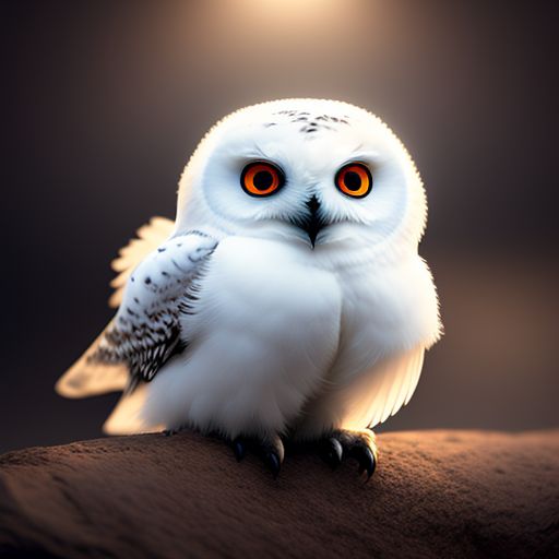 Cute Baby Snowy Owl