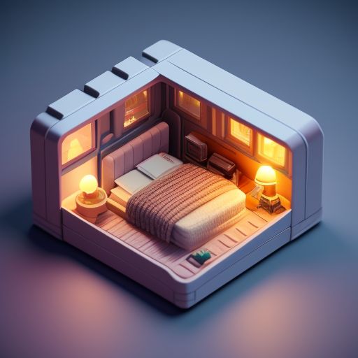 De4N: Tiny cute isometric bedroom in a cutaway box, borderlands game ...