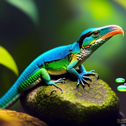 Neon Blue Gliding Lizard