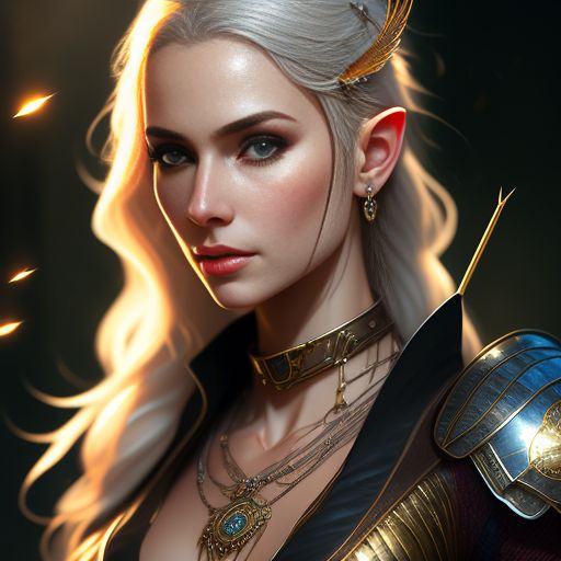 velvety-jay404: elf female , platinum hair, long braided hair, hazel ...