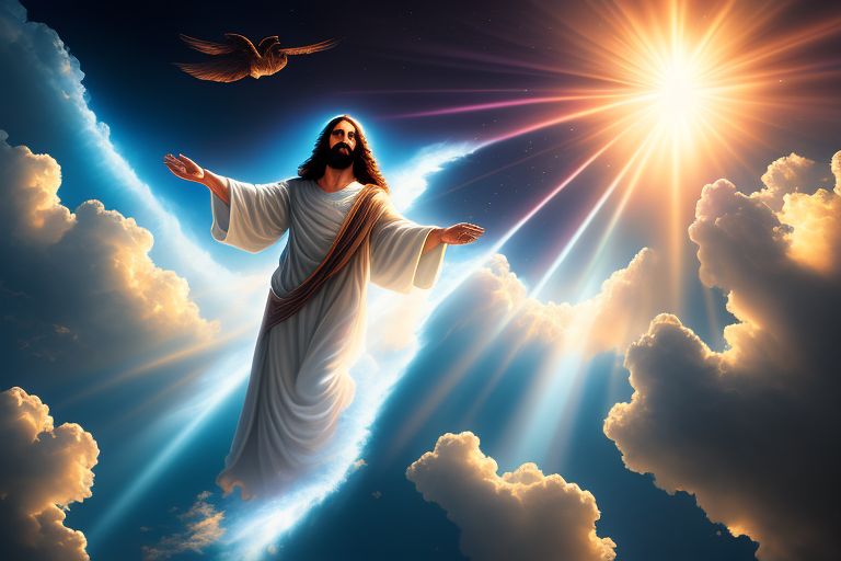 Jesus Rising To Heaven
