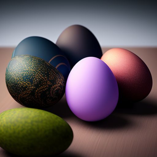 TihoMir17: Realistic easter eggs on the desktop in a modern house
