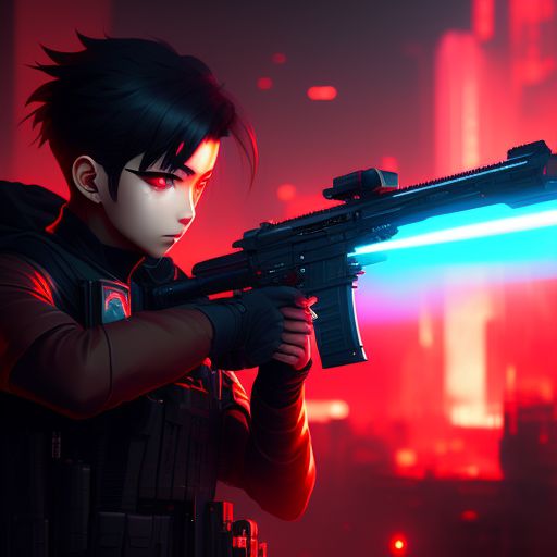 Anime Guy With Guns