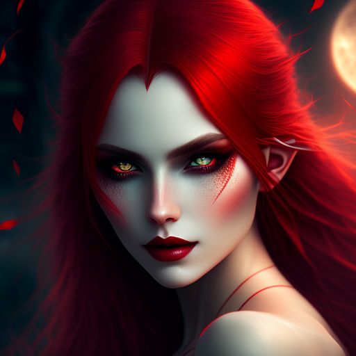 edible-gnu974: red haired elf, Portrait, ((masterpiece)), (best quality ...