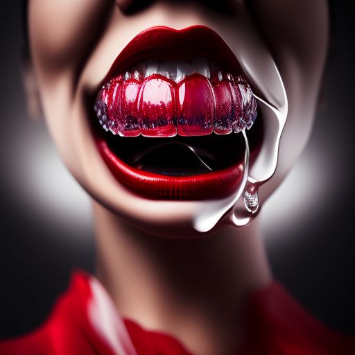 Red Vampire Lips Wallpaper