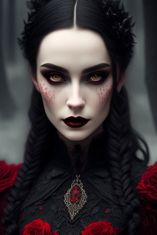 dreary-wren426: dark fantasy, portrait, witchy woman, highly detailed ...