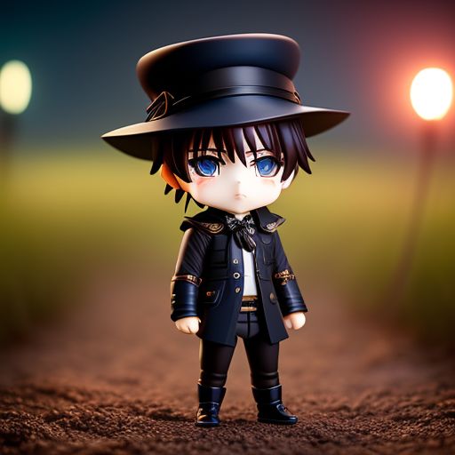 bleak-deer0: Japanese style male nendoroid in hat standing in the field ...