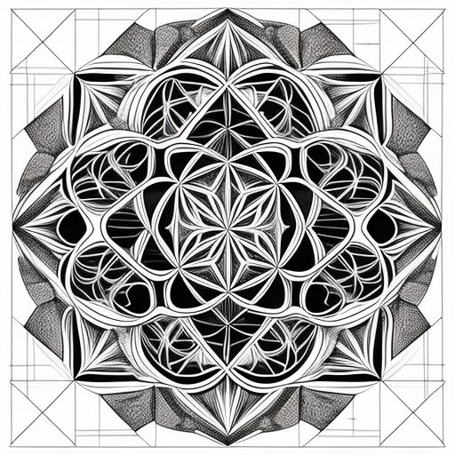 Complex Geometric Coloring Pages