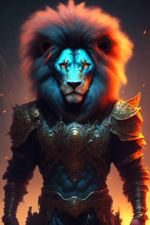 Anthropomorphic Lion King