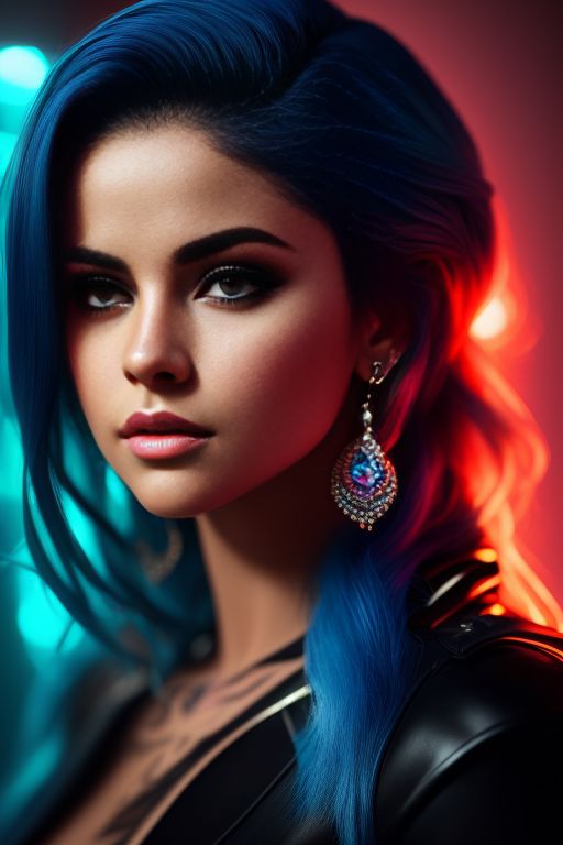 Selena Gomez Blue Hair