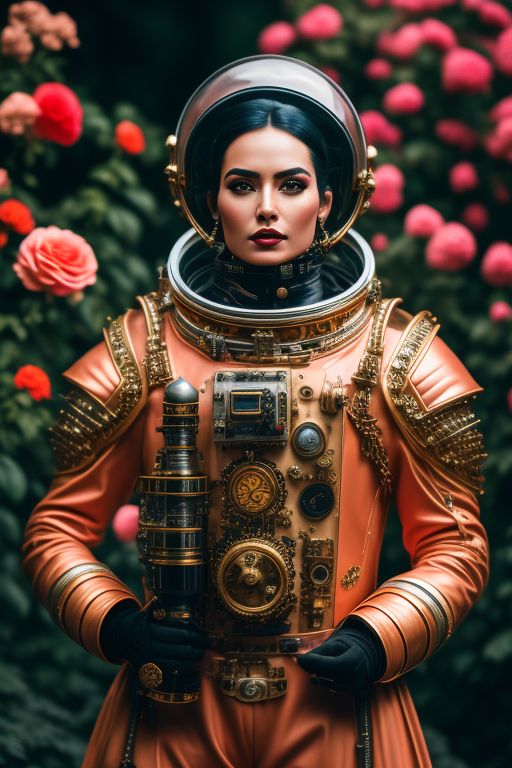 milky-swan39: A steampunk astronaut wearing a Victorian-inspired ...