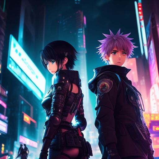 Anime Guys Back To Back