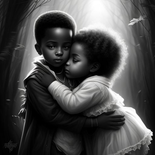 Black Brothers Hugging