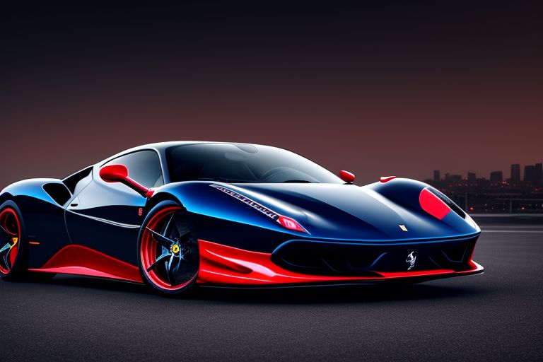 Dark Blue Ferrari Wallpaper