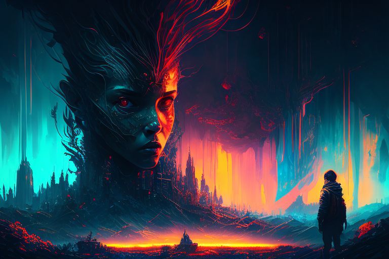 nociam: vibrant neon colors, black light effect, eleven stranger things ...