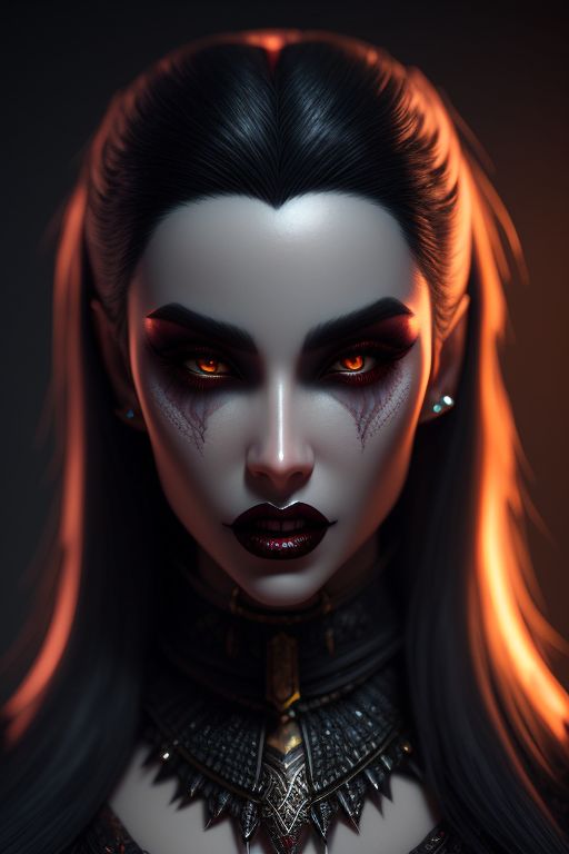 wild-panda567: highly detailed 3D render of gorgeous pale vampire woman ...