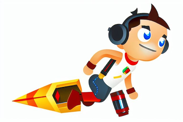 Cartoon Jetpack Side View