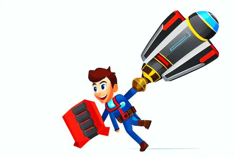 Cartoon Jetpack Side View