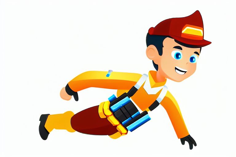 Cartoon Jetpack Side View