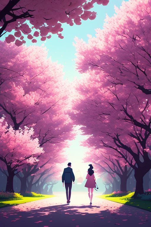Anime Couples Walking Together