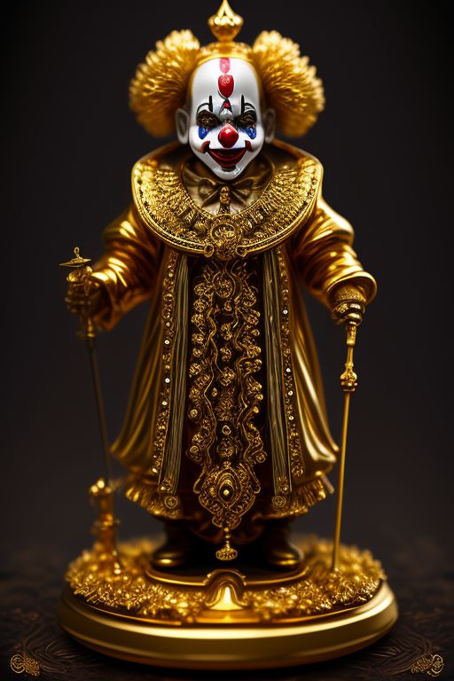 black_sheep: clown statuette all in gold