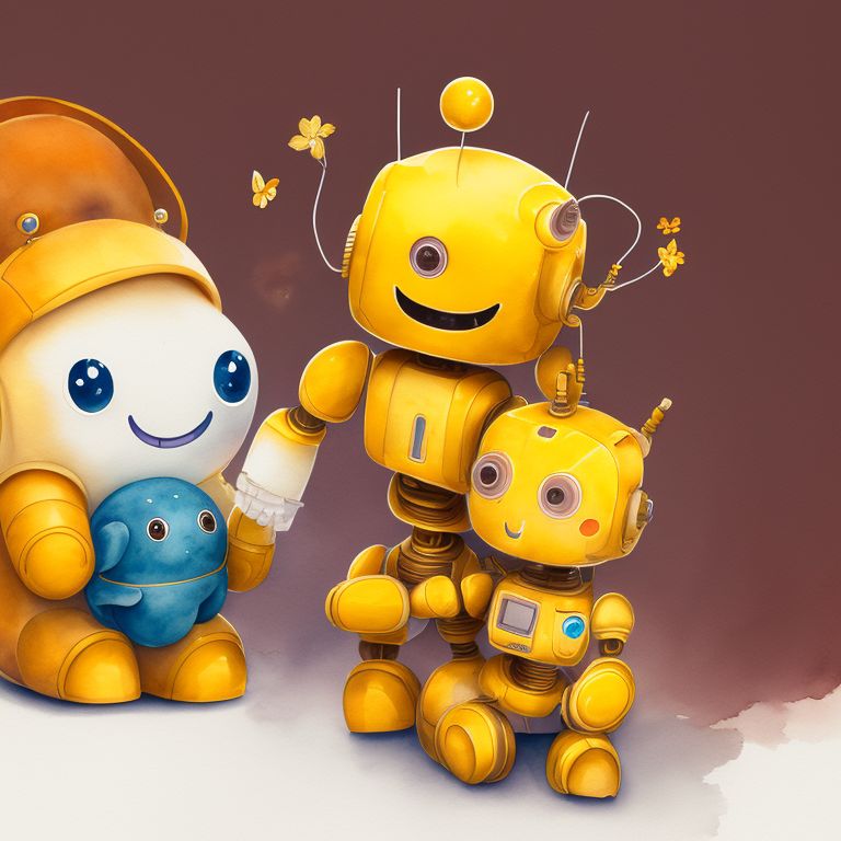 absolute-rat761: A happy little yellow robot with big eyes and a smile ...