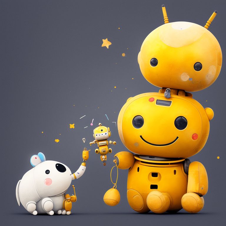 absolute-rat761: A happy little yellow robot with big eyes and a smile ...