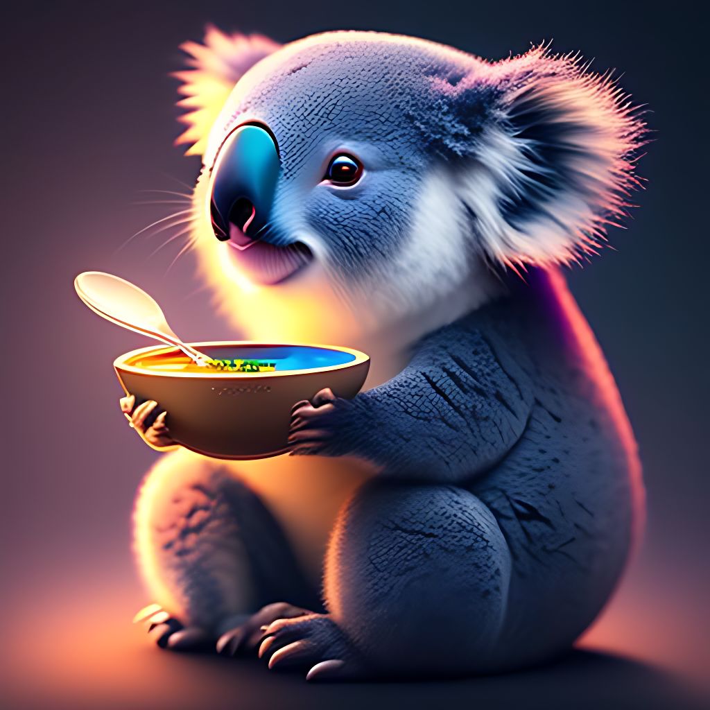 Cute Koala Eating