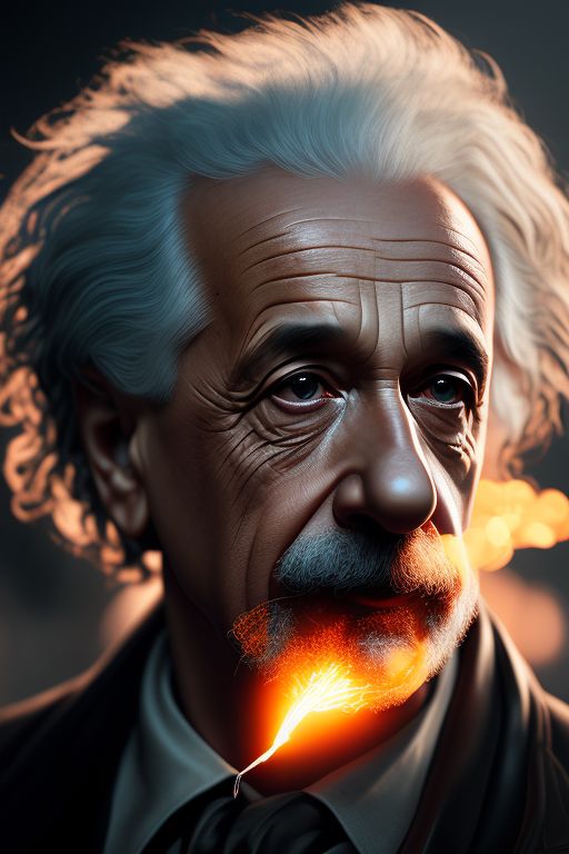 Albert Einstein Smoking Colors