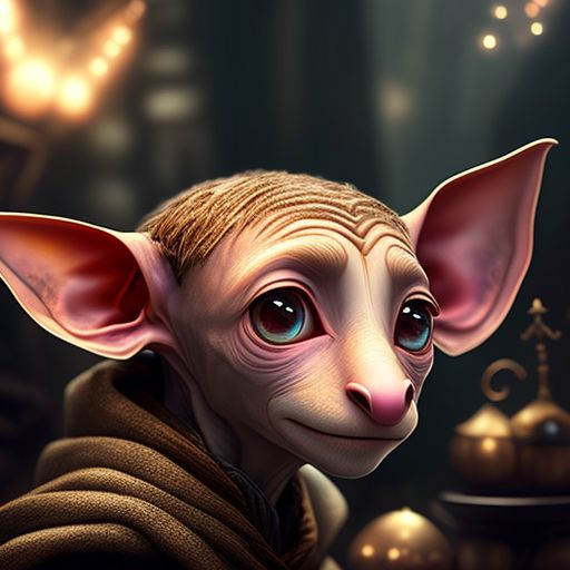 taut-quail725: Dobby the elf is a creature of whimsy and magic, with a ...